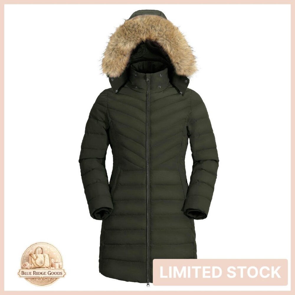 Long Puffer Parka Waterproof Quilted Winter Coat Eleg… - Gem